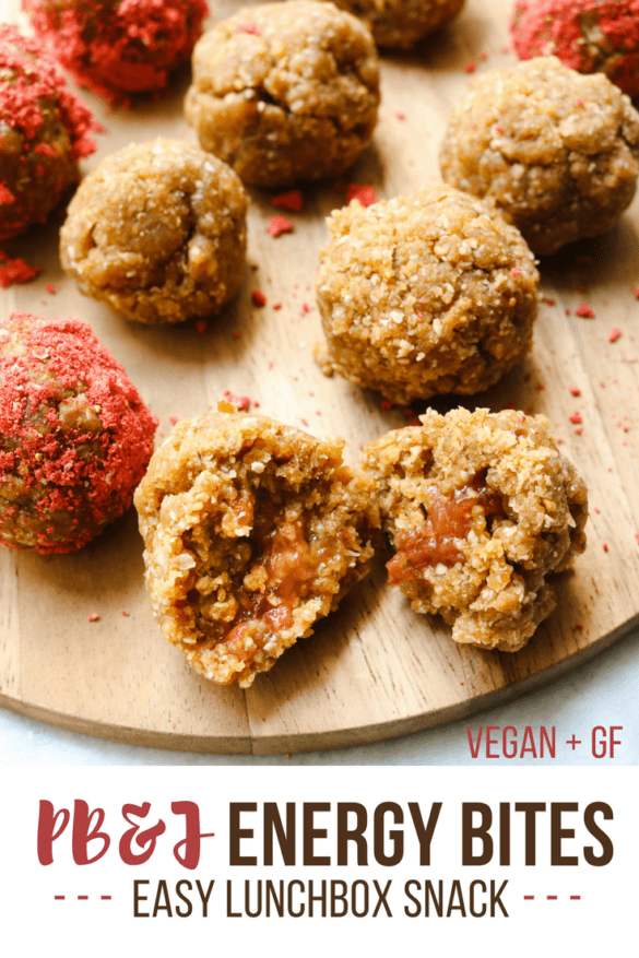 PB&J Energy Bites (Gluten Free, Vegan) - From My Bowl