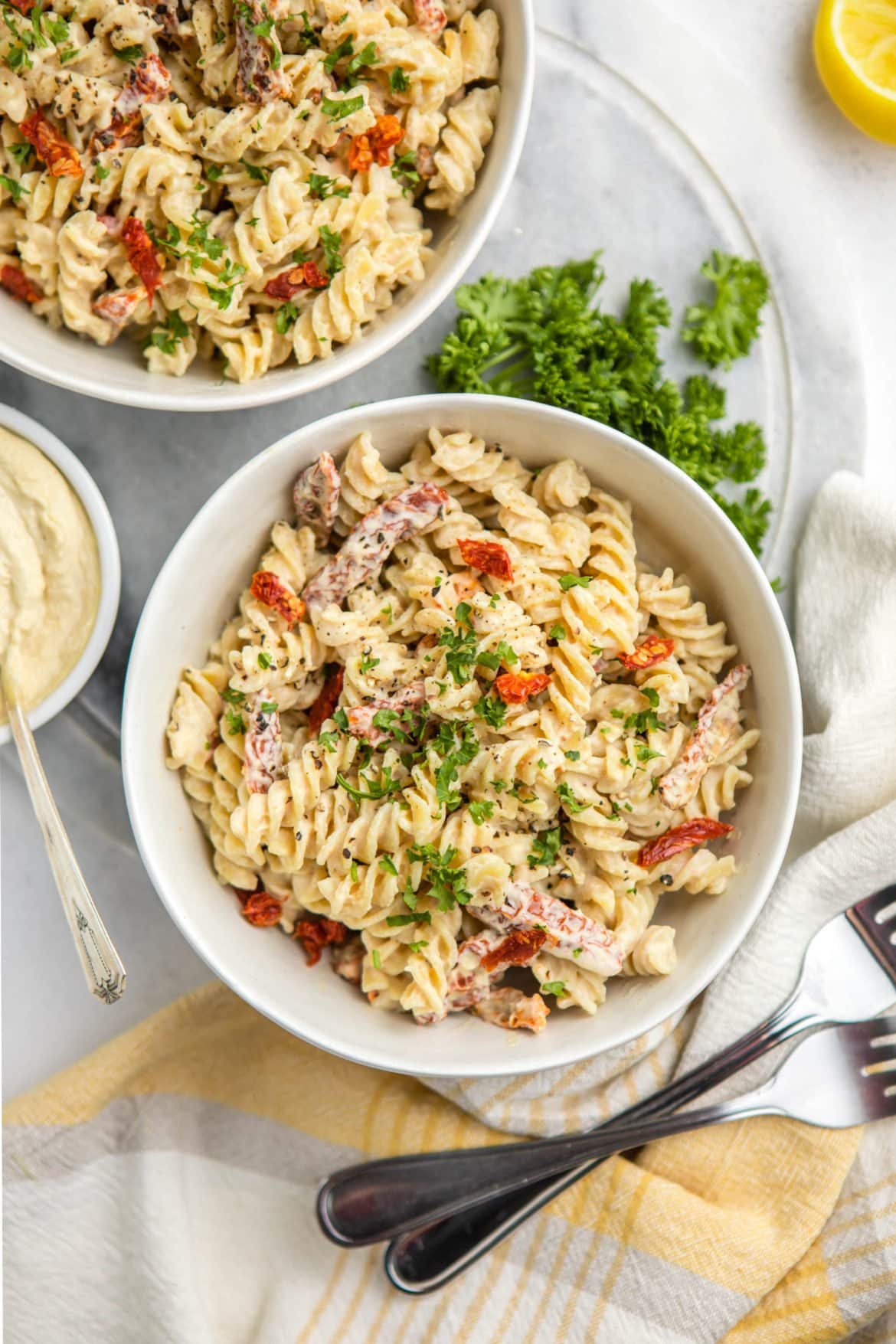 5 Ingredient Hummus Pasta (in One Pot!) - From My Bowl