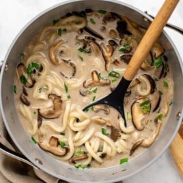 Creamy Mushroom Udon Noodle Soup - From My Bowl