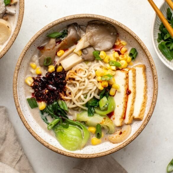 Creamy Vegan Mushroom Ramen - From My Bowl