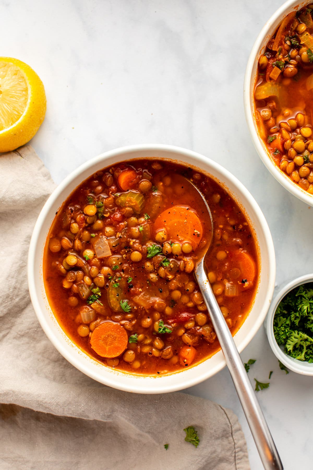 Classic Lentil Soup - From My Bowl