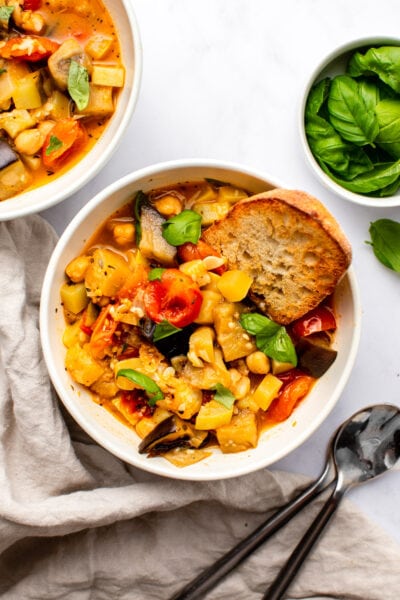 Eggplant Stew with Summer Vegetables - From My Bowl