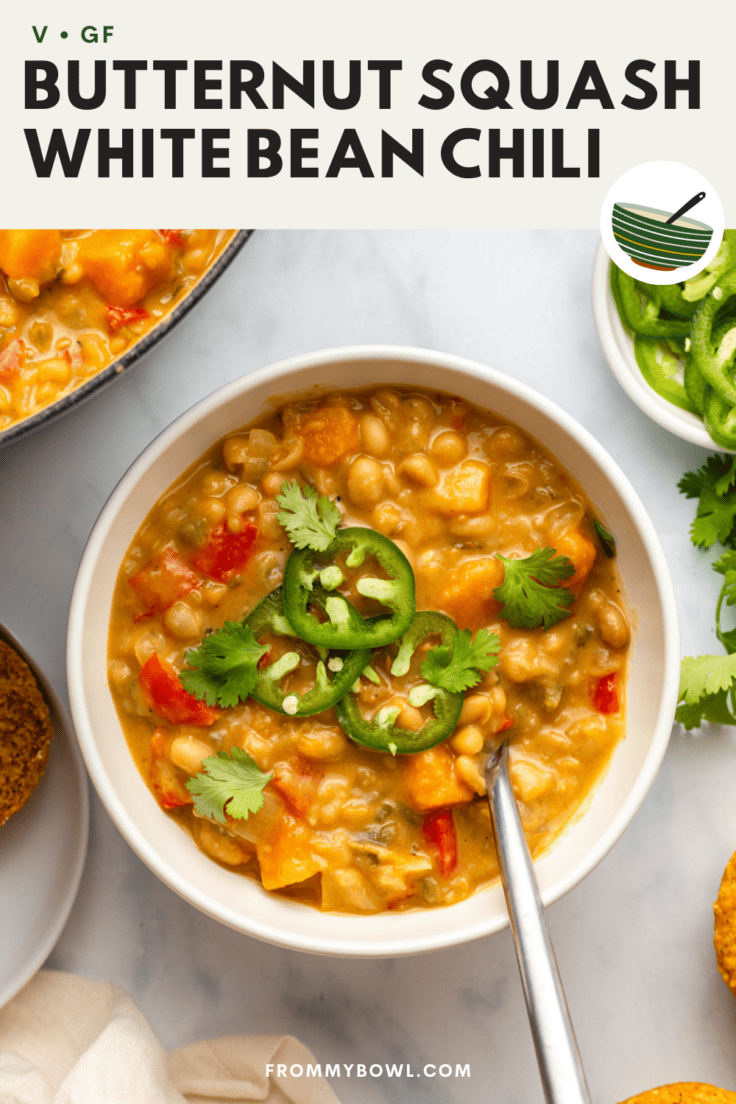 Butternut Squash Chili with White Beans - From My Bowl