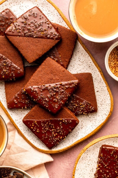 Chocolate Chai Shortbread Cookies - From My Bowl