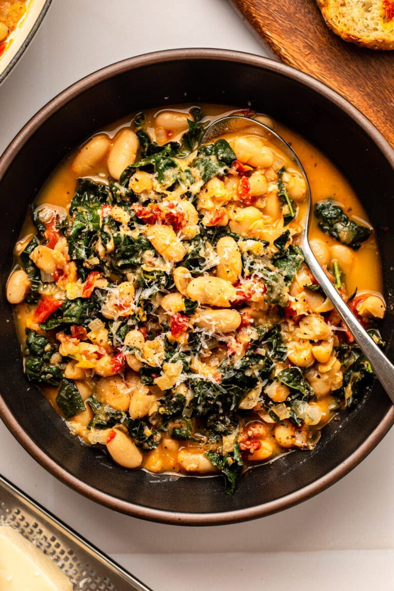 Braised White Beans & Greens - From My Bowl