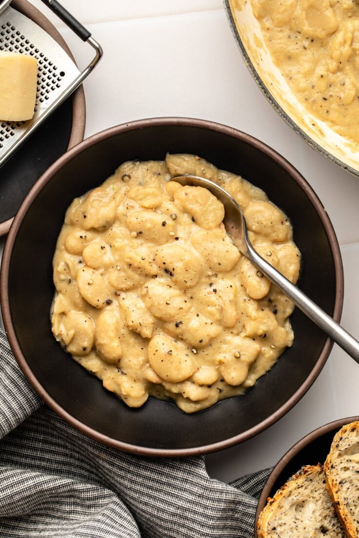 Cacio e Pepe Butter Beans - From My Bowl