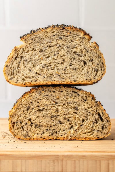 No-Knead Everything Bagel Bread - From My Bowl