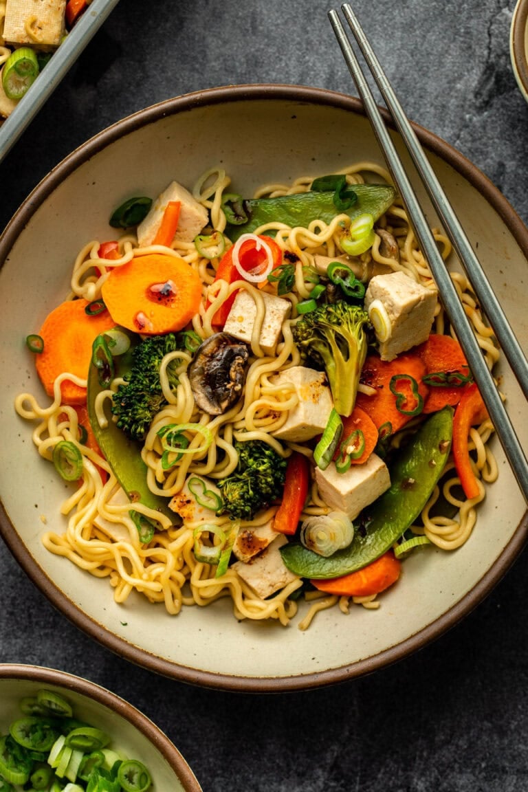 Veggie Ramen Casserole (Dump & Bake) - Street Food Spectacle