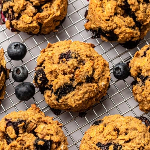 Blueberry "Muffin Top" Cookies (Healthy + Easy) - From My Bowl