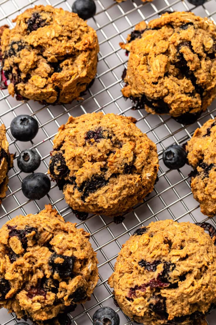 Blueberry "Muffin Top" Cookies (Healthy + Easy) - From My Bowl